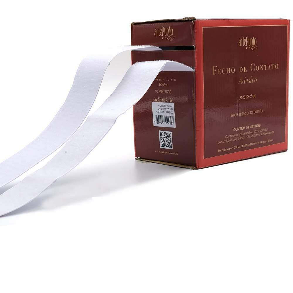 Fecho de Contato Velcro Adesivo ArtePunto - Peça c/ 10 mt
