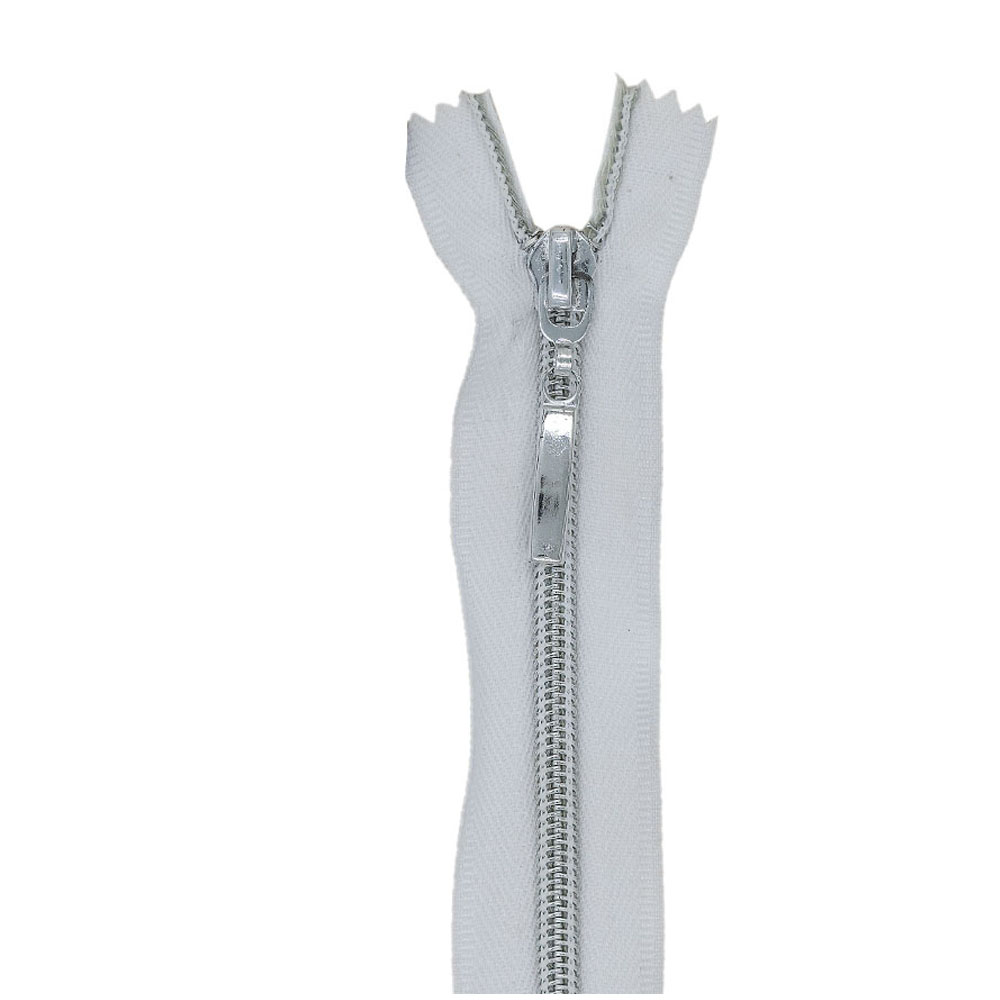 Zíper Aluminizado Fixo 12 cm - Pct c/ 05 unidades